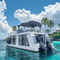 China Aluminum House Boat 10T Capacity 20mm Deck Thickness for Your Requirements for sale