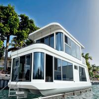 China 11.5m Length Aluminum Houseboat double decker For 25 People gathering for sale