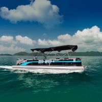 China Single Layer Deck Type 7.6m Pontoon Party Boat Your Ultimate Party Companion for sale