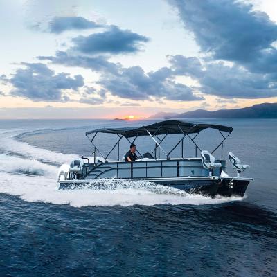 China Effortlessly Glide Through the Water on Our Pontoon Boat with Under Seat Storage for sale