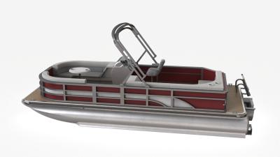 China 19ft Aluminum Hull Pontoon Boat Pontoon Party Boat For 6-8 People for sale