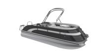 China Leisure Pontoon Boats With Bluetooth Enabled Stereo System And LED Navigation Lights for sale