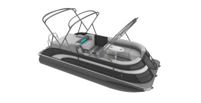 China Discover the Perfect Pontoon Boat with Motor EVA Flooring LED Navigation Lights for sale