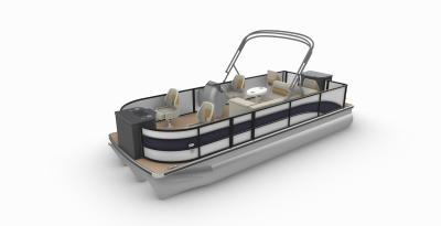 China Floating 8 Person Pontoon Boat Luxurious Designed For Leisure And Relaxation for sale