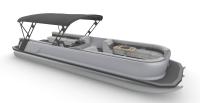 China Custom Color Luxury Fiberglass Pontoon Boat for fishing trips Recreational party for sale