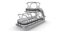 China 12 People Double Decker Pontoon Boat Two Levels For Relaxation And Entertainment for sale