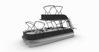 China Aluminium Structure Double Level Pontoon Boat With Stereo System For Cruising for sale