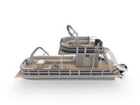 China Aluminum Double Decker Luxury Pontoon Boats	, 30FT 2 Story Party Pontoon Boat for sale