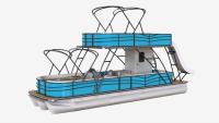 China Customizable Double Decker Pontoon Party Boat 22-26 Person With 3.0m Width for sale