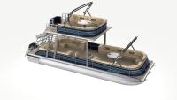 China High Capacity Double Decker Pontoon Boat 9.2m Length Aluminum Hull Material for sale
