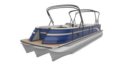 China Custom Size Luxury Recreational Pontoon Boat For Fun And Sport Water Activities for sale