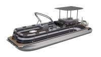 China 15-18 person Aluminum Pontoon Boat 8.2m Length For Fishing And Cruising for sale