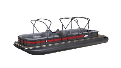 China Aluminum Family Party Pontoon Boat With Trailer And Stereo System Optional for sale