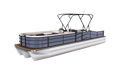 China OEM 27 Ft Luxury Pontoon Boats 15-18 Person Capacity for Hosting Gatherings for sale
