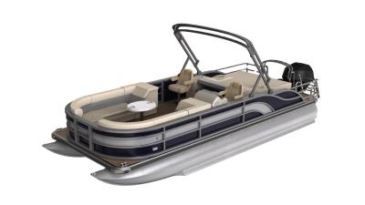 China Luxurious Design Aluminium Pontoon Boat 19 Ft 6-8 People For Leisurely Cruising for sale