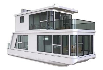 China 25 People Aluminum Pontoon Houseboat Luxury Floating double decker 11.5m Length for sale