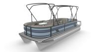 China 6.4m Small Fishing Pontoon Boat 7-9 People With Regular Type And Sports Type for sale