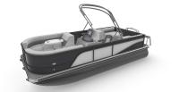 China 19 Ft Alloy Pontoon Boat With LED Navigation Lights And EVA Flooring for sale