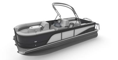 China 19 Ft Alloy Pontoon Boat With LED Navigation Lights And EVA Flooring for sale