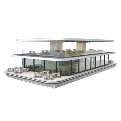 China 200 People Large Pontoon Houseboat Aluminum Party Boat double decker for sale