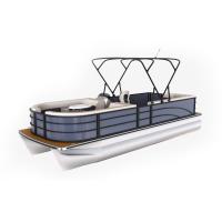 China 2.3 2.6m Width Pontoon Aluminum Boat 8 Person Lightweight Sleek Design for sale