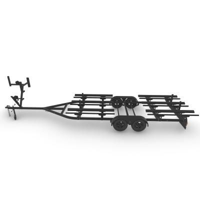 China Aluminum Frame Welded Boat Trailers , Triple Axle Aluminum Sailboat Trailer for sale