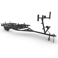 China Galvanished Finish Aluminum Tritoon Trailer pontoon boat trailer with Radial Tire for sale