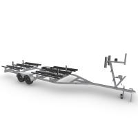 China 2 Inch Ball Hitch Type Aluminium Boat Trailers With Welded Frame Construction for sale