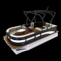 China Seagrass / EVA Floor Electric 15 Foot Pontoon Boat 2.3m Width for sale