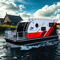 China Capacity 2-6 People House Boat Hotel Luxury Floating With 4.0mm Tube Thickness for sale