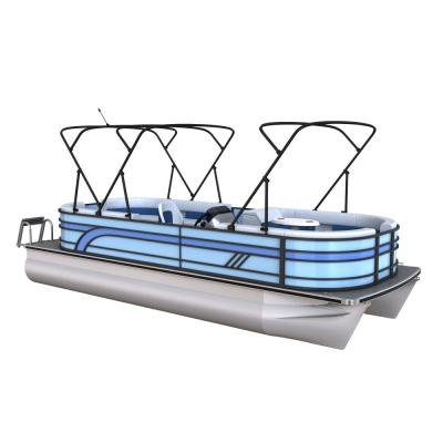 China Max Horsepower 150HP 26 Foot Pontoon Boat For Ponds And Lakes for sale