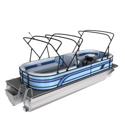 China 26 Foot 7.9m Pontoon Party Boat Ultimate Choice For Fun And Relaxing Day On Water for sale