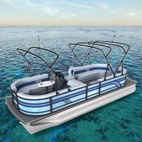 China 12-15 Persons Capacity Aluminum Sport Pontoon Boat Max Horsepower Up To 150HP for sale