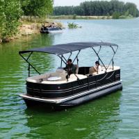 China 19ft Luxury Pontoon Boat Customizable Leisure Craft for Relaxation & Entertainment for sale
