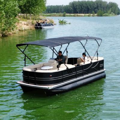 China 19ft Luxury Pontoon Boat Customizable Leisure Craft for Relaxation & Entertainment for sale
