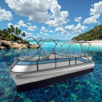 China 27FT Sport Pontoon Boat with 250 Max HP 15-18 Capacity and 100 Min HP for Luxury Leisure Watercraft for sale