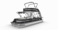 China 9.2m Length Double Decker Pontoon Boat with Outboard Motor and 1290 KGS Weight for sale
