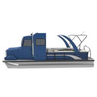 China 7.9m Leisure Pontoon Boat with 90-150 Hp Engine for 15-18 Passengers Ideal for Lakes and Water Sports for sale