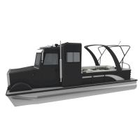 China 7.9m Aluminum Pontoon Boat with 90-150 HP Engine and 15-18 Capacity for Leisure and Fishing for sale