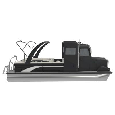 China Aluminum Pontoon Boat with 7.9m Size and 6 to 12 People Seating Capacity for Lakes and Rivers for sale
