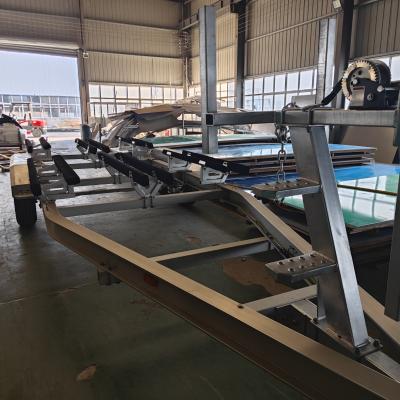 China Radial Tire Aluminium Boat Trailer with Leaf Spring Suspension and Corrosion Resistant Construction for Heavy Duty Watercraft Hauling for sale