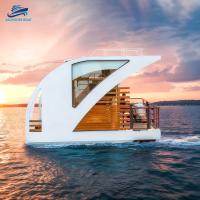 China 5.8m Length Aluminum Pontoon House Boat with Viewing Deck and Living Area for sale