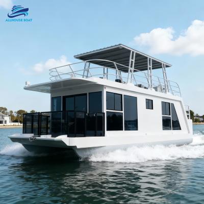 China 11.5m Length Double Layer Houseboat with Marine Grade Aluminum Construction for Luxury Floating Home for sale