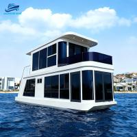China 11.5m Length Aluminum Construction Double Deck Houseboat with Removable Upper Cabin for sale