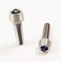 China Titanium Cone Head Bolt M5 M6 Titanium Bolts For Mountain Bikes for sale