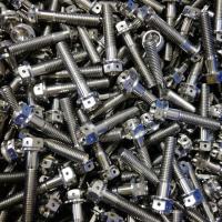China Hexagonal Head Flange Titanium Bolts M2-M35 Size Silver Golden for sale