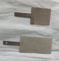 China Gr1 Platinum Plated Titanium Anode Mesh with Handle 3x2mm Hole 0.5mm Thick for sale