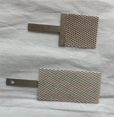 China Gr1 Platinum Plated Titanium Anode Mesh with Handle 3x2mm Hole 0.5mm Thick for sale