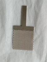 China Gr1 Platinum Plated Titanium Anode Mesh with Handle 3x2mm Hole 0.5mm Thick for sale