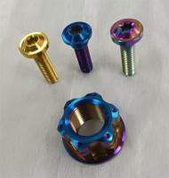 China Titanium Button Dished Head Bolt M6x20mm Bicycle Fastener with Anodized Color Options for sale